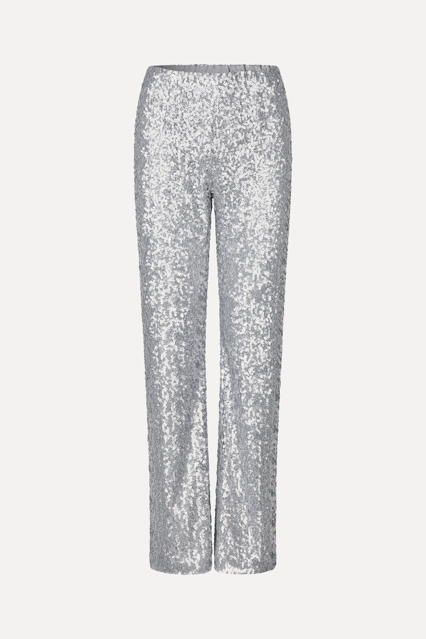 Elasticated Straight Long Pants - Steel Grey - Stine Goya