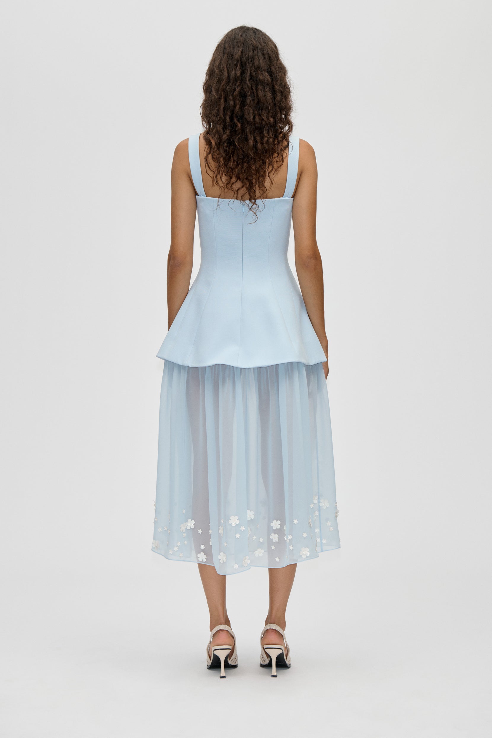 Elevated Bustier Dress - Light Blue Bloom - Stine Goya