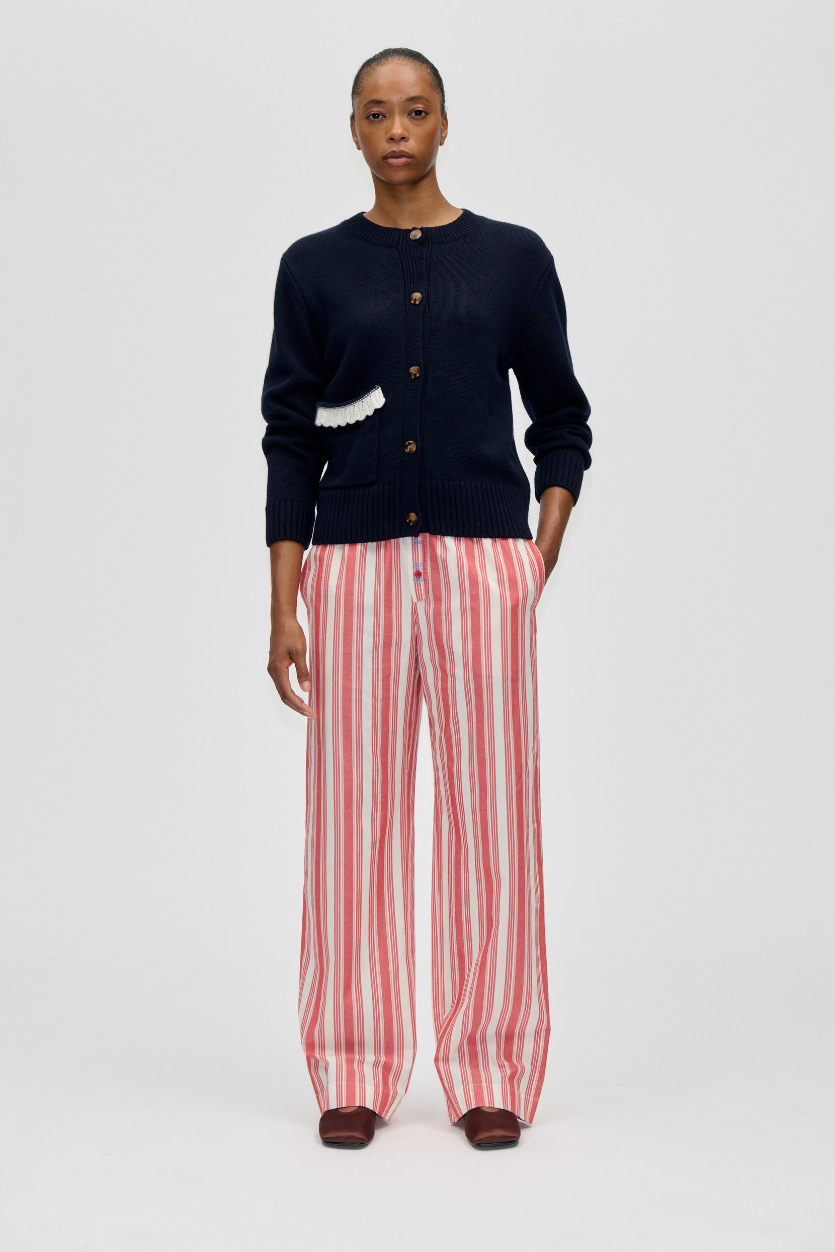 Gathered Boxer Pants - Scarlet Trot - Stine Goya