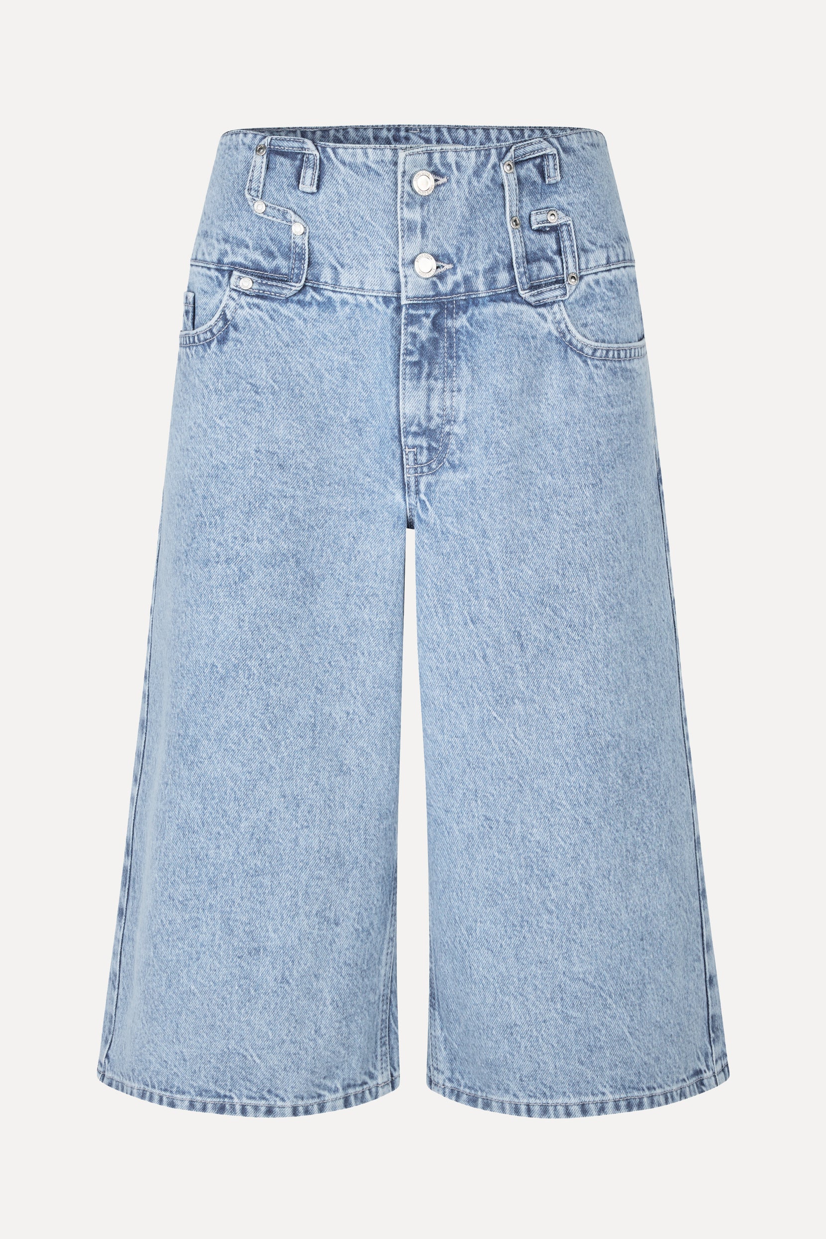 Logoed Loop Jorts - Denim Blue - Stine Goya