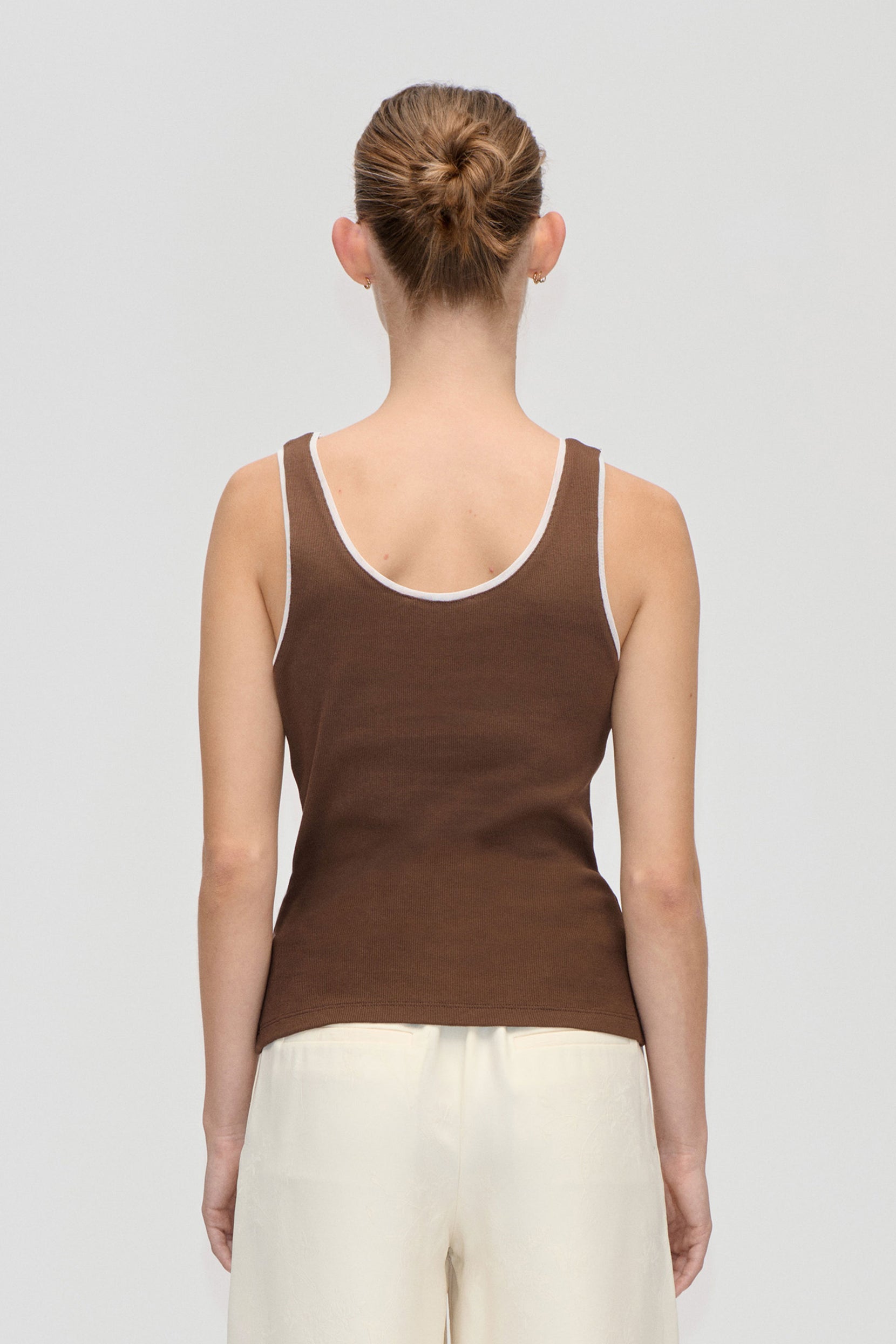 Rib Tank Top - Chicory Coffee - Stine Goya