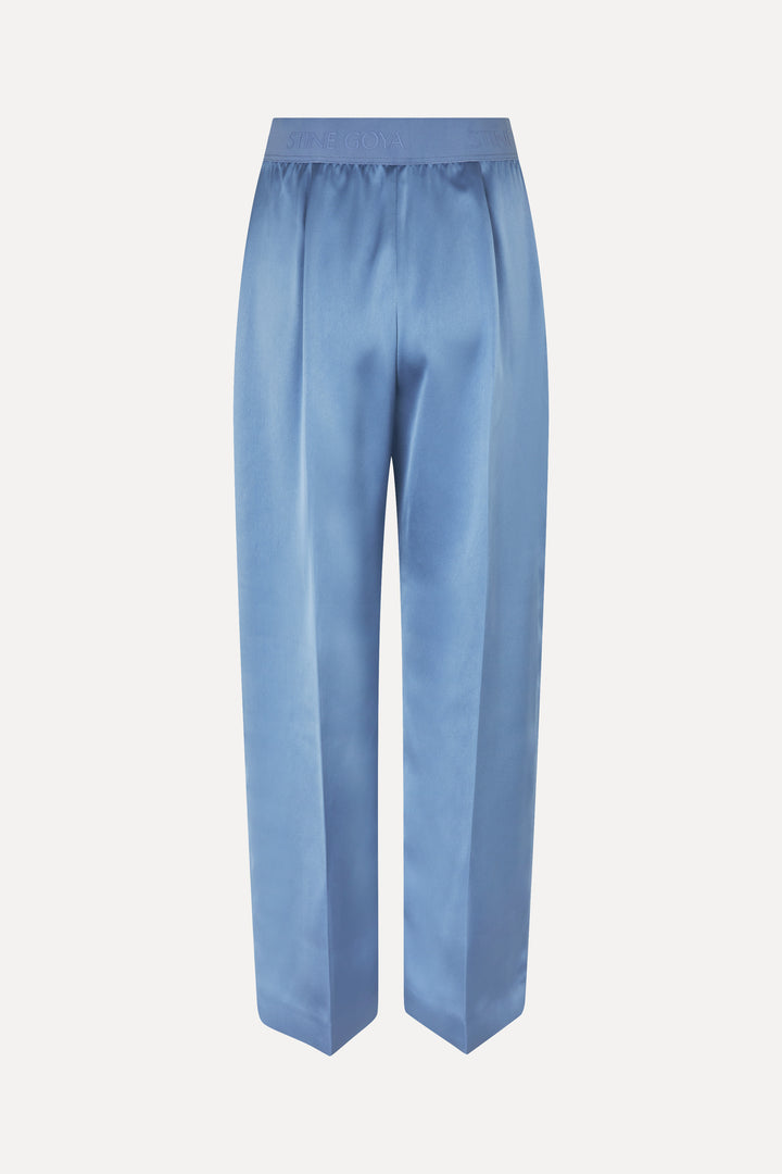 Wide Leg Long Pants - Infinity Blue - Stine Goya